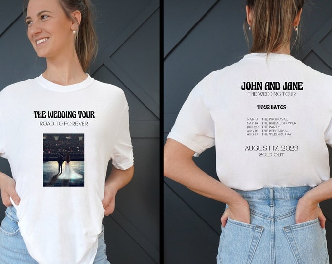 Custom Wedding Tour Concert Shirt, Wedding Party Shirts, Bridesmaid ...