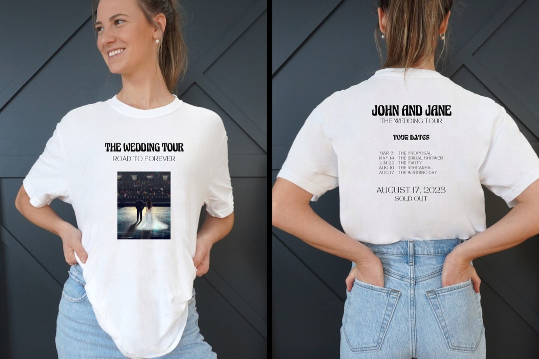 Custom Wedding Tour Concert Shirt, Wedding Party Shirts, Bridesmaid ...