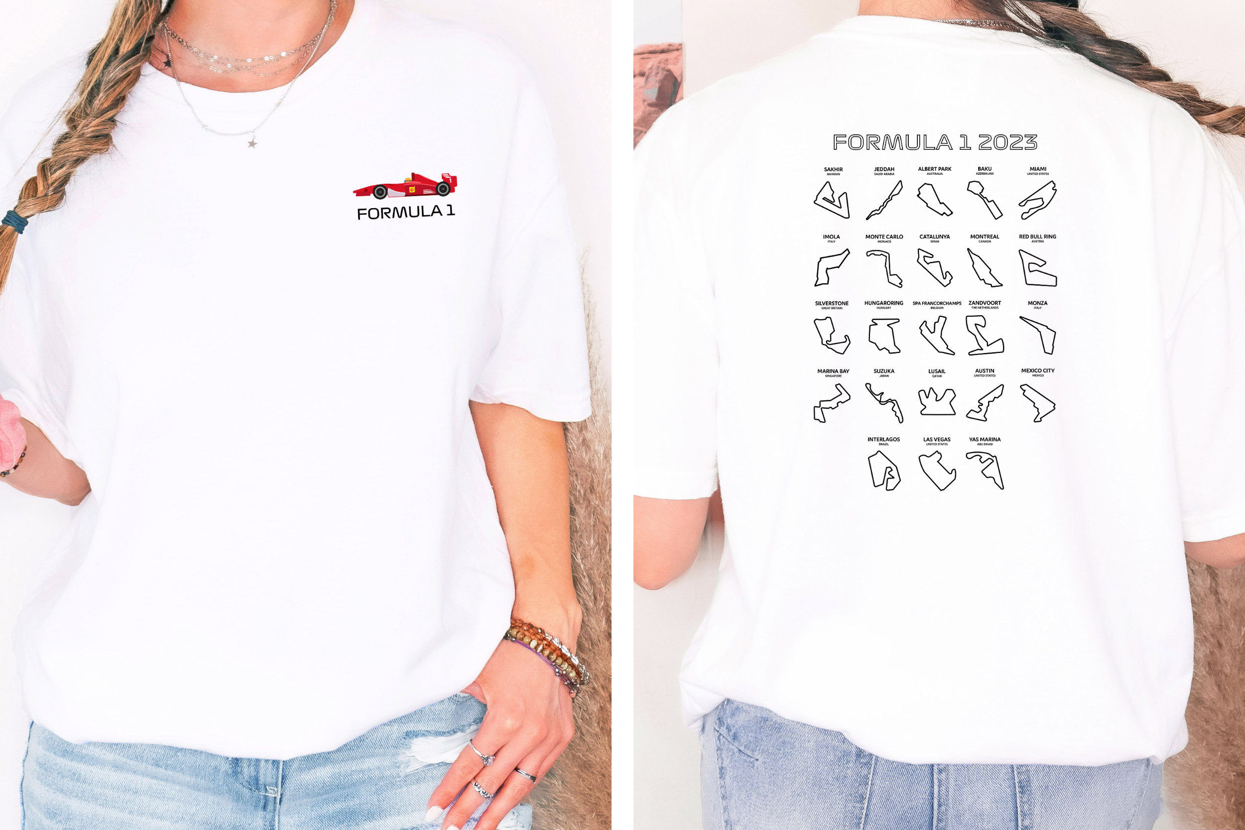 Formula 1 Circuit Shirt, F1 Tracks Tshirt, Formula 1 2023 Season Tee ...