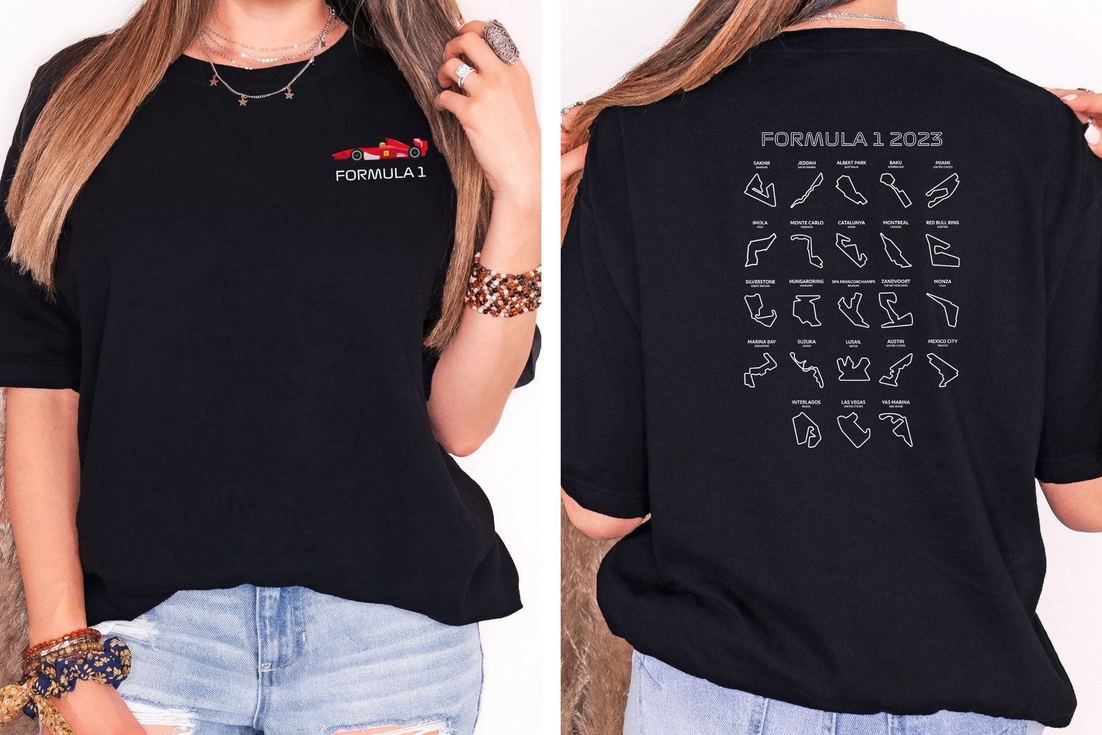 Formula 1 Circuit Shirt, F1 Tracks Tshirt, Formula 1 2023 Season Tee ...
