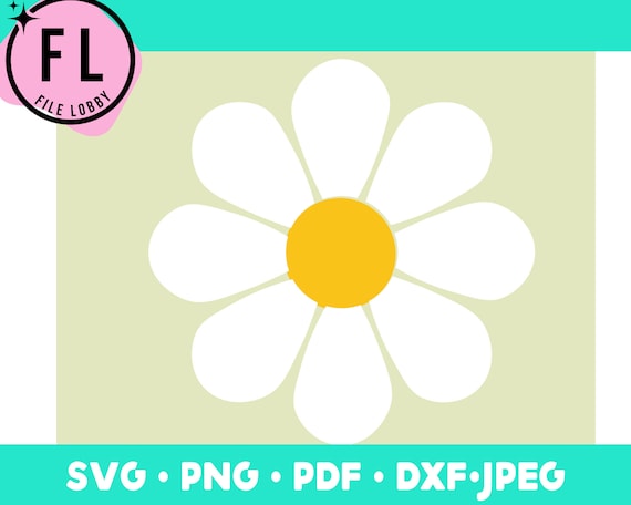 Daisy Flower Svg Daisy Png File Retro Daisy SVG - Etsy