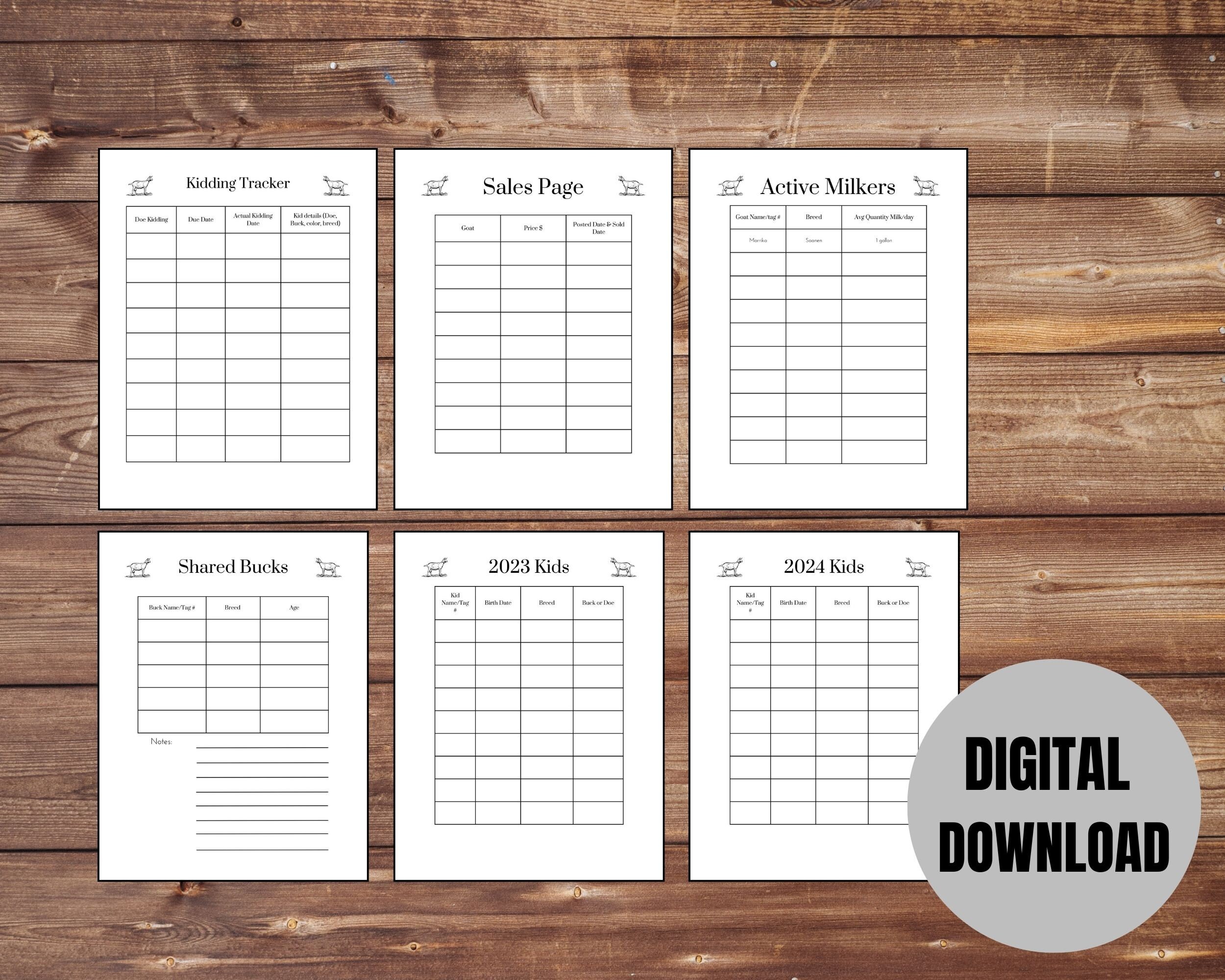 Goat Herd Management Binder, Goat Care Binder, Goat Herd Binder, Goat ...