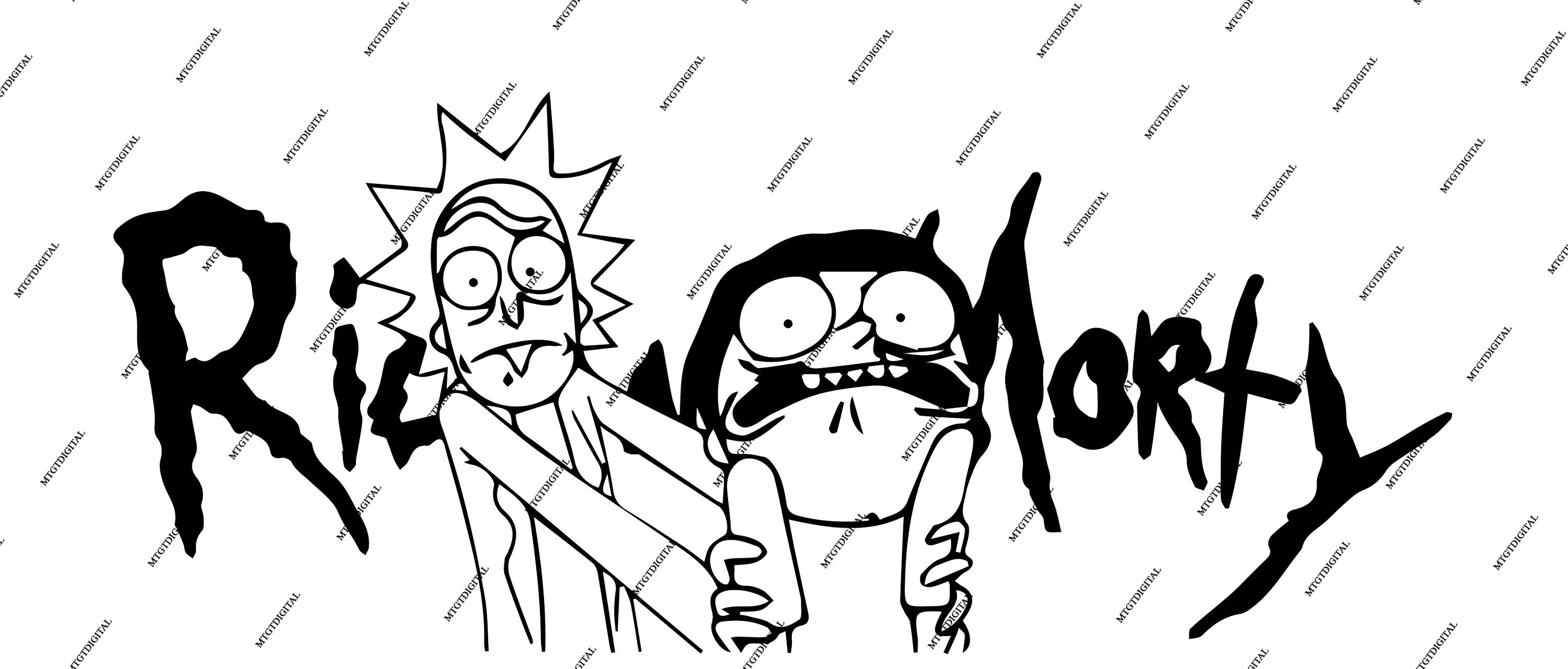 Rick and Morty Svg Digital Art Sticker Vector Instant Download ...