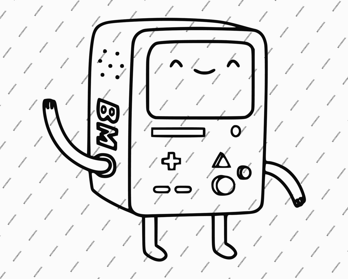 Adventure Time BMO Svg Digital Art Sticker Vector Instant Download ...