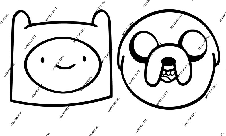 Adventure Time Svg Digital Art Sticker Vector Instant Download ...