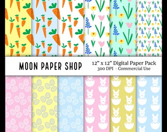 Easter Digital Paper Pack 24 Jpg Files 12 X 12 Instant Download D271 - Etsy