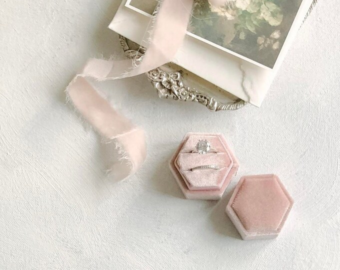 Wedding Ring Box Dusky Pink ~ Wedding Photography Flat Lay Styling ...