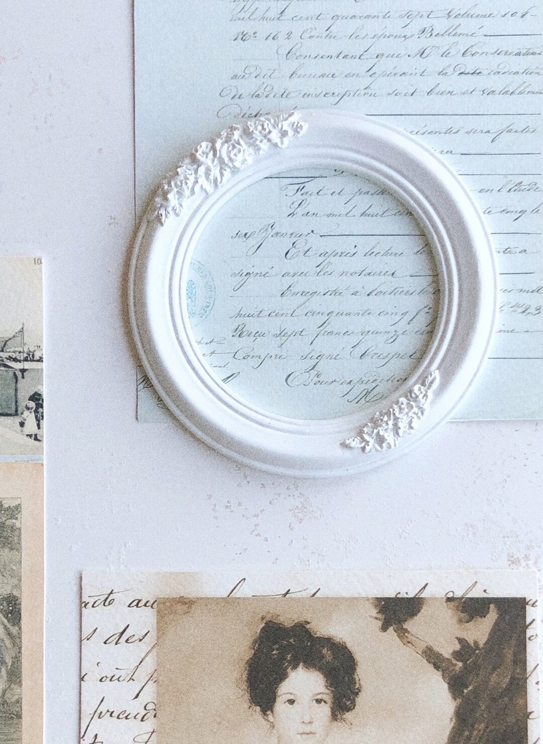 Round Picture Frame French Style Roses Fine Art Wedding Photography ...