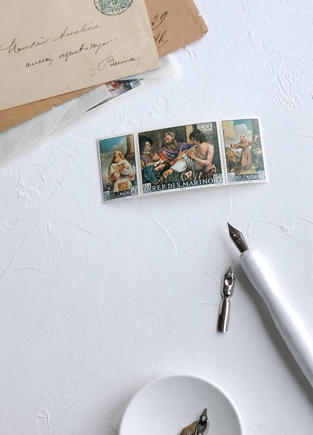 Stamp Set X 3, Fine Art Paintings Wedding Photography Flatlay Styling ...