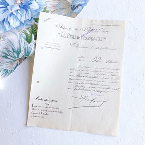 Antique French Calligraphy Letter 1902 France Fine Art Wedding ...