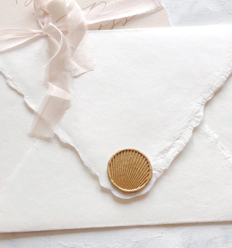 Seashell WAX SEALS Blue Pink White Gold ~ Ocean Wedding Invitations ...