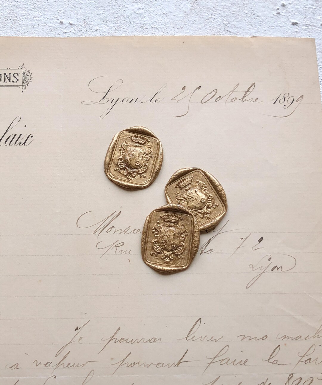 Antique French Wax Seals ~ Wedding Flat Lay Props Invitations Menu ...