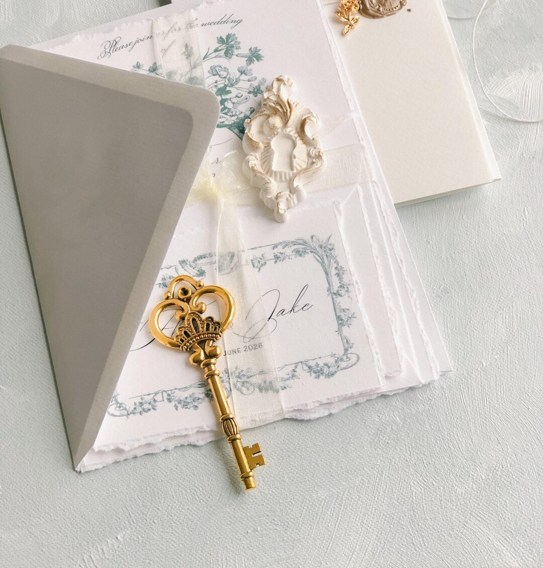 Baroque Style Gold Metal Key ~ Fine Art Wedding Photography Flatlay ...