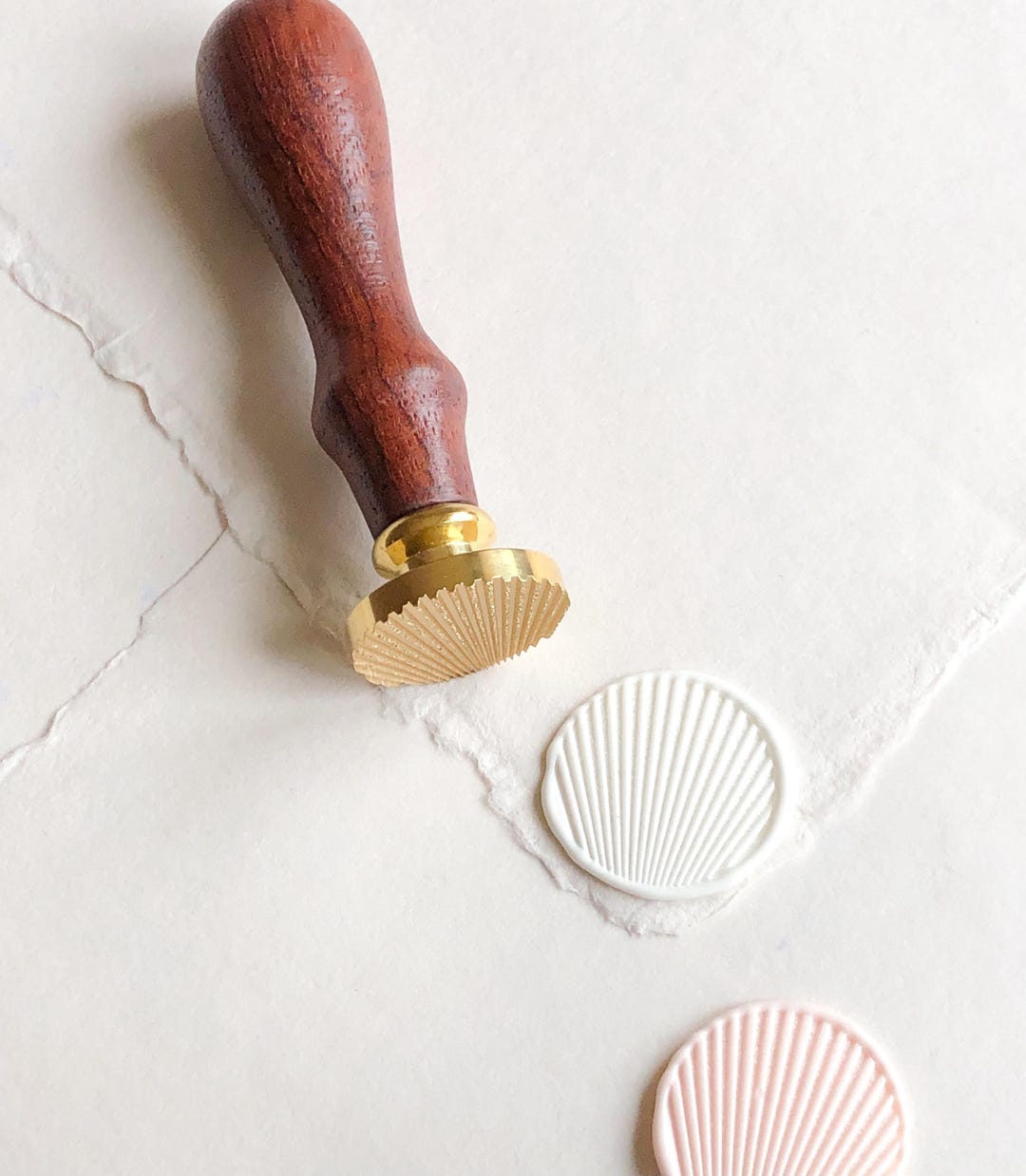 Seashell Wax SEALING STAMP, Metal Gold ~ Ocean Seaside Pool Wedding ...