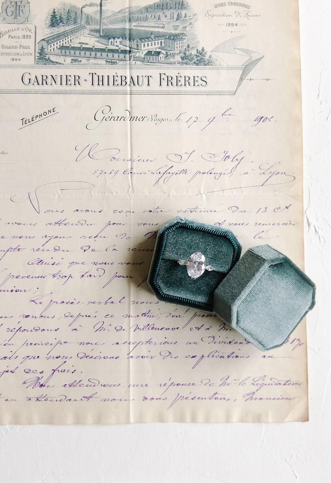 Diamond Ring Prop for Wedding Photography Flatly Ring Box Styling ...