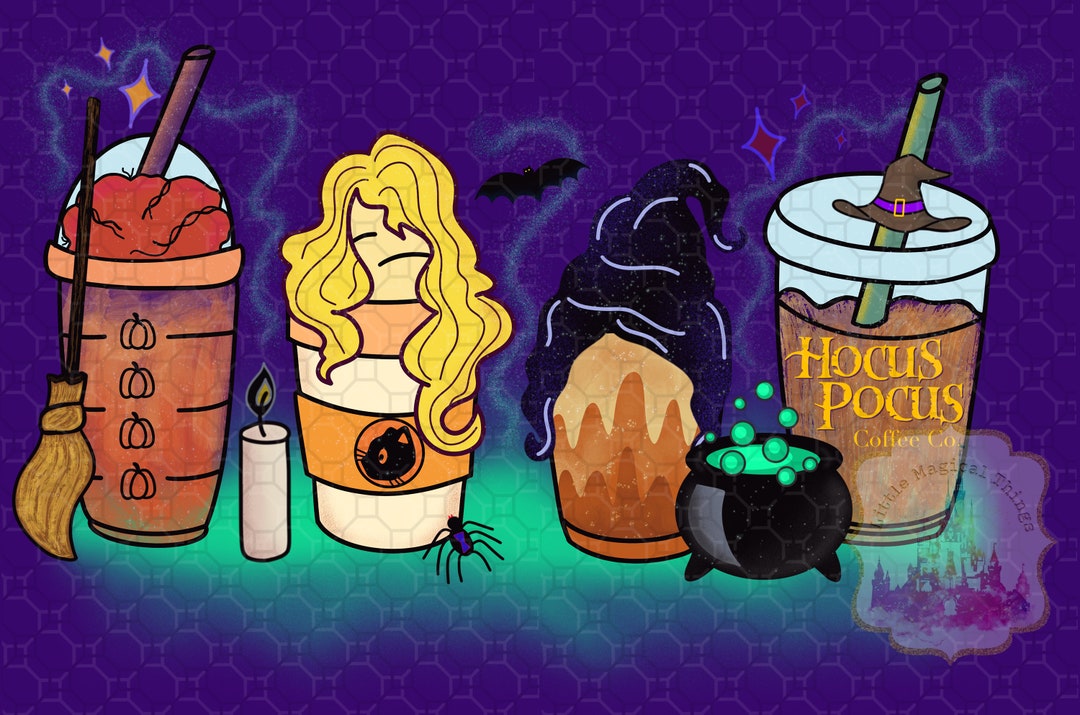 Digital File Hocus Pocus Coffee Cup Design Halloween WDW Shirt Print ...