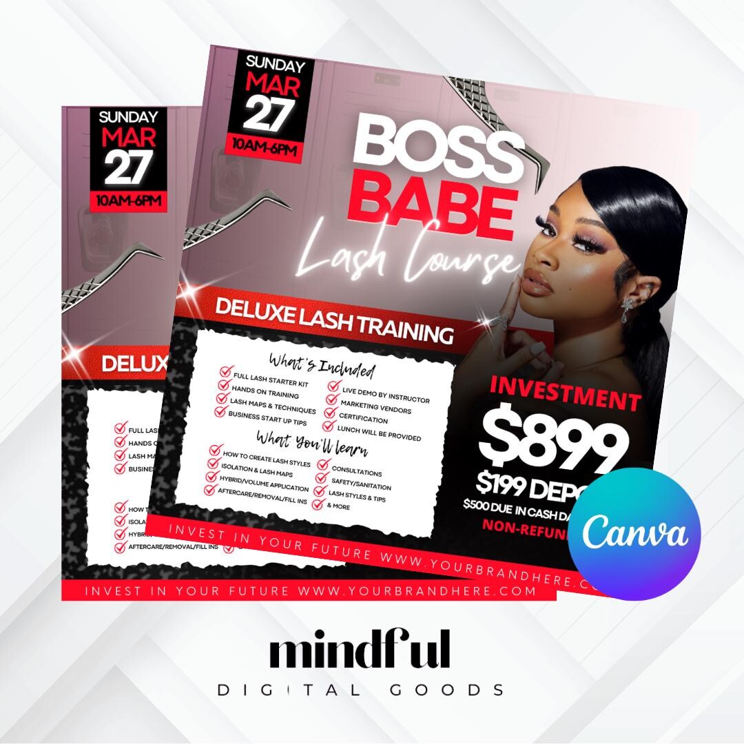 Lash Class Flyer, Lash Canva Flyer, Lash Flyer, Makeup Class Flyer ...