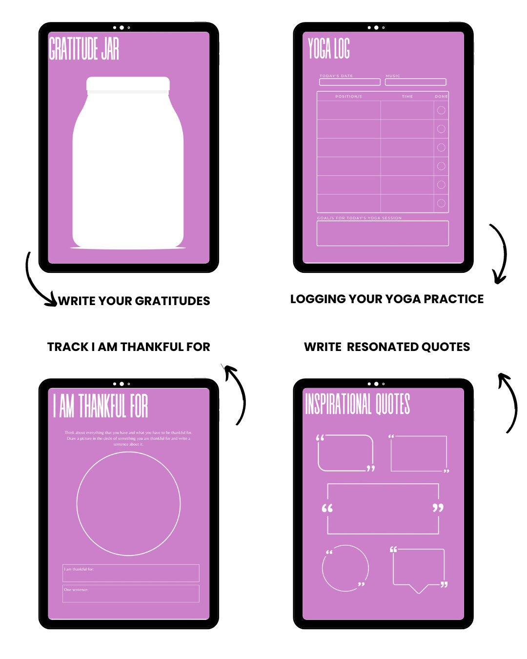 Vision Board Journal | Digital Template | Self - Love | Self-care ...