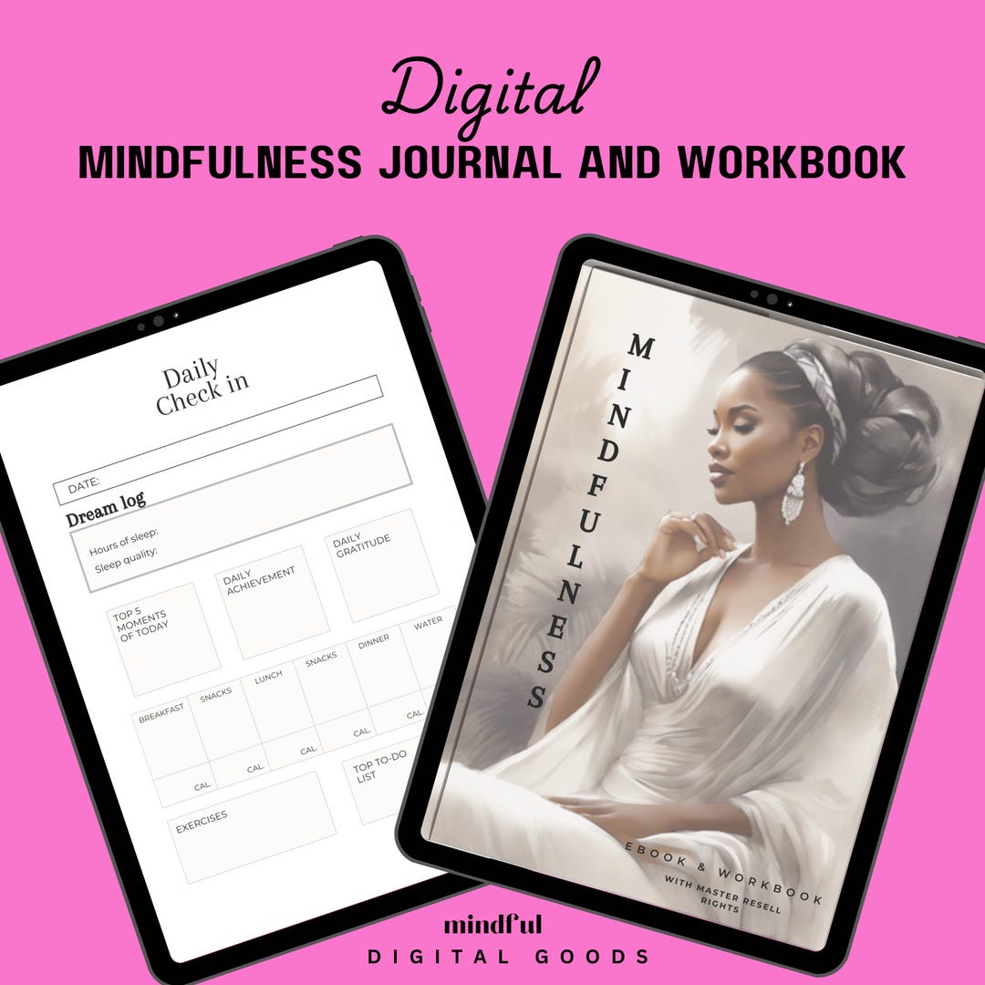Mindfulness Journal and Workbook Guide With MRR and PLR | Mindfulness ...