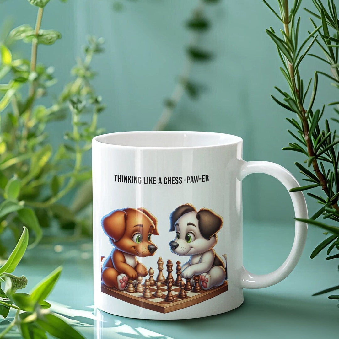 Dogs Playing Chess a Funny Mug, is a Humorous and Unique Gift a Dog ...