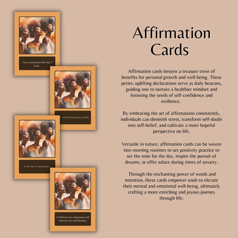 Digital Positive Affirmation Cards ,self-care, Printable Affirmation ...