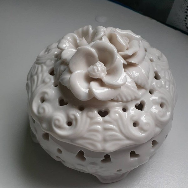 White Trinket Dish - Etsy