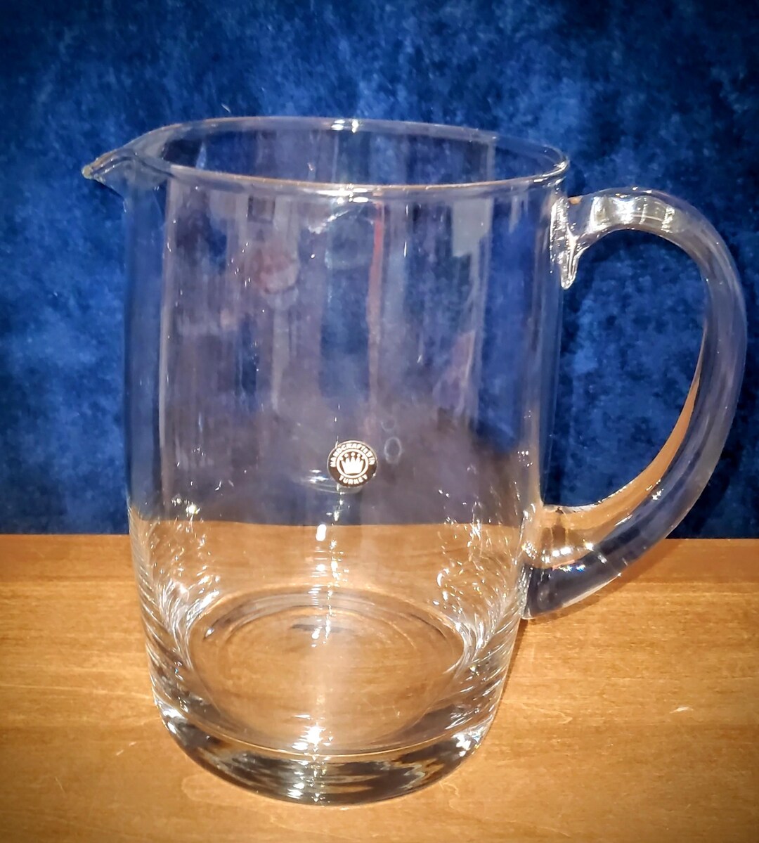 Vintage Clear Glass Pitcher With Handle. Made in Turkey. - Etsy