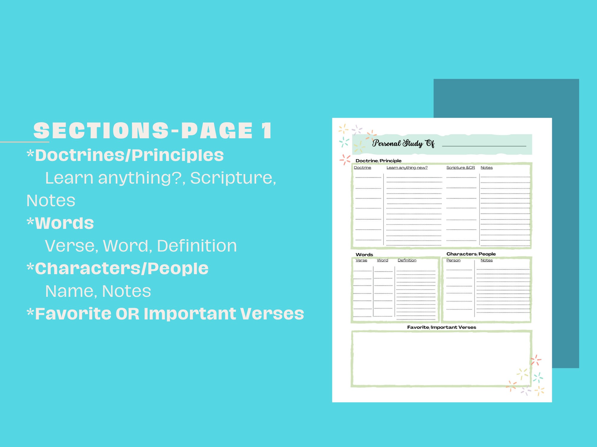 Printable Bible Study Book Study Chapter Study Study - Etsy