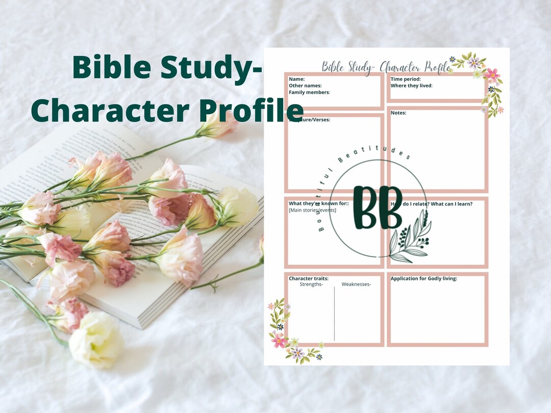 Printable Character Study Bible Character Study Character Profile Bible ...