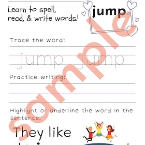 25 More Primary Words for Beginning Readers and Writers - Etsy