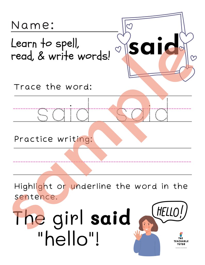 25 More Primary Words for Beginning Readers and Writers - Etsy