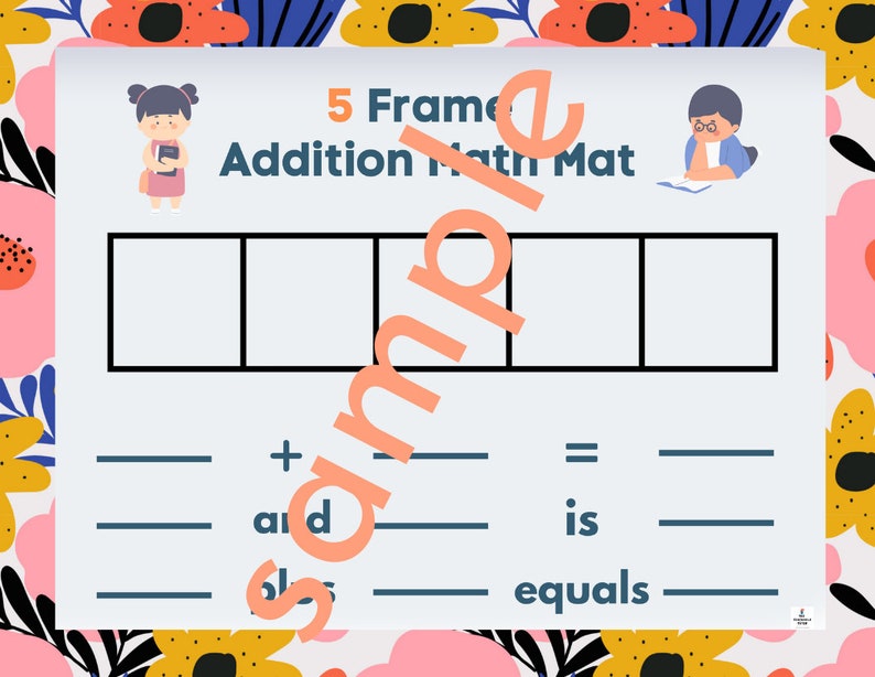 Addition Math Mats 5 Frame and 10 Frame - Etsy
