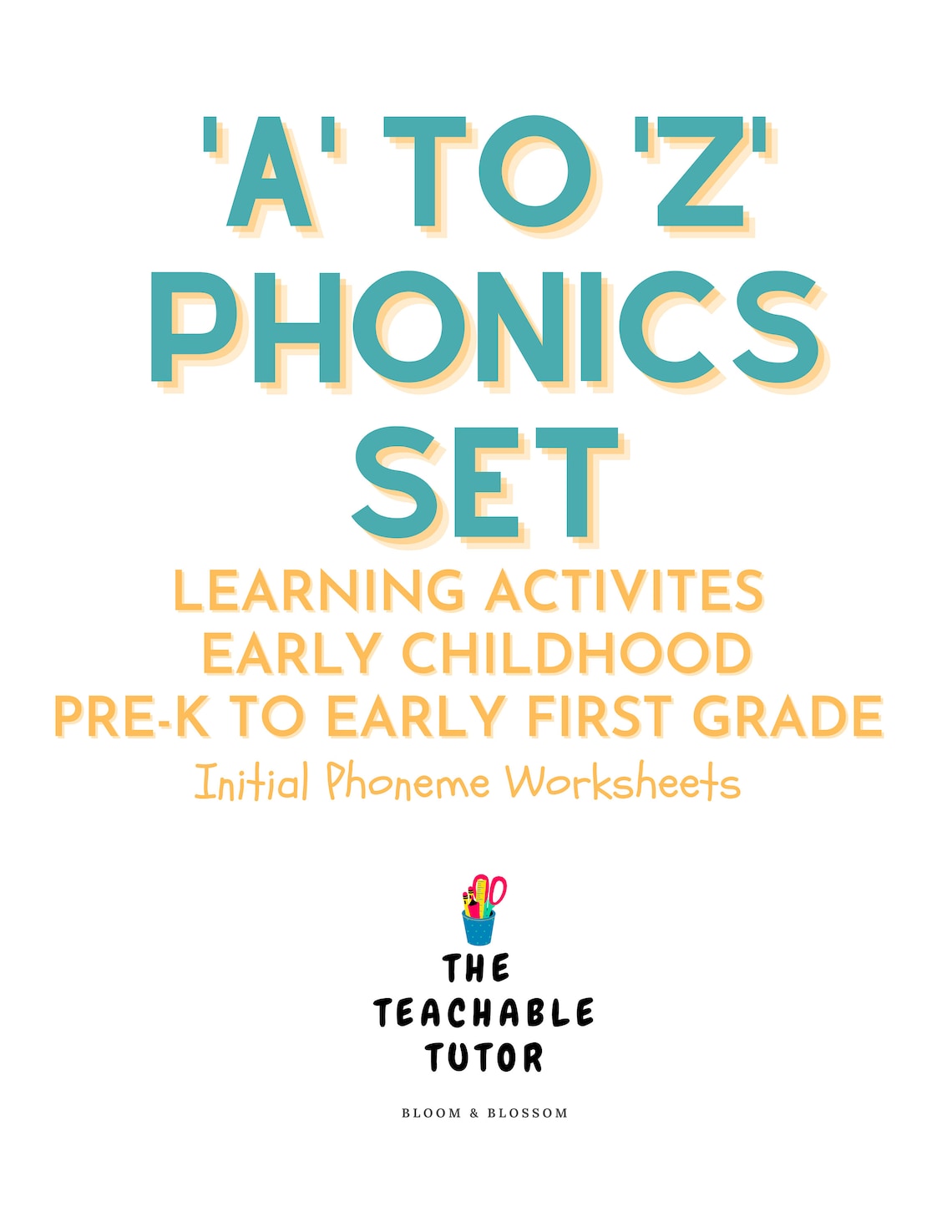 Letters 'A' to z' Phonics Worksheet Set - Etsy