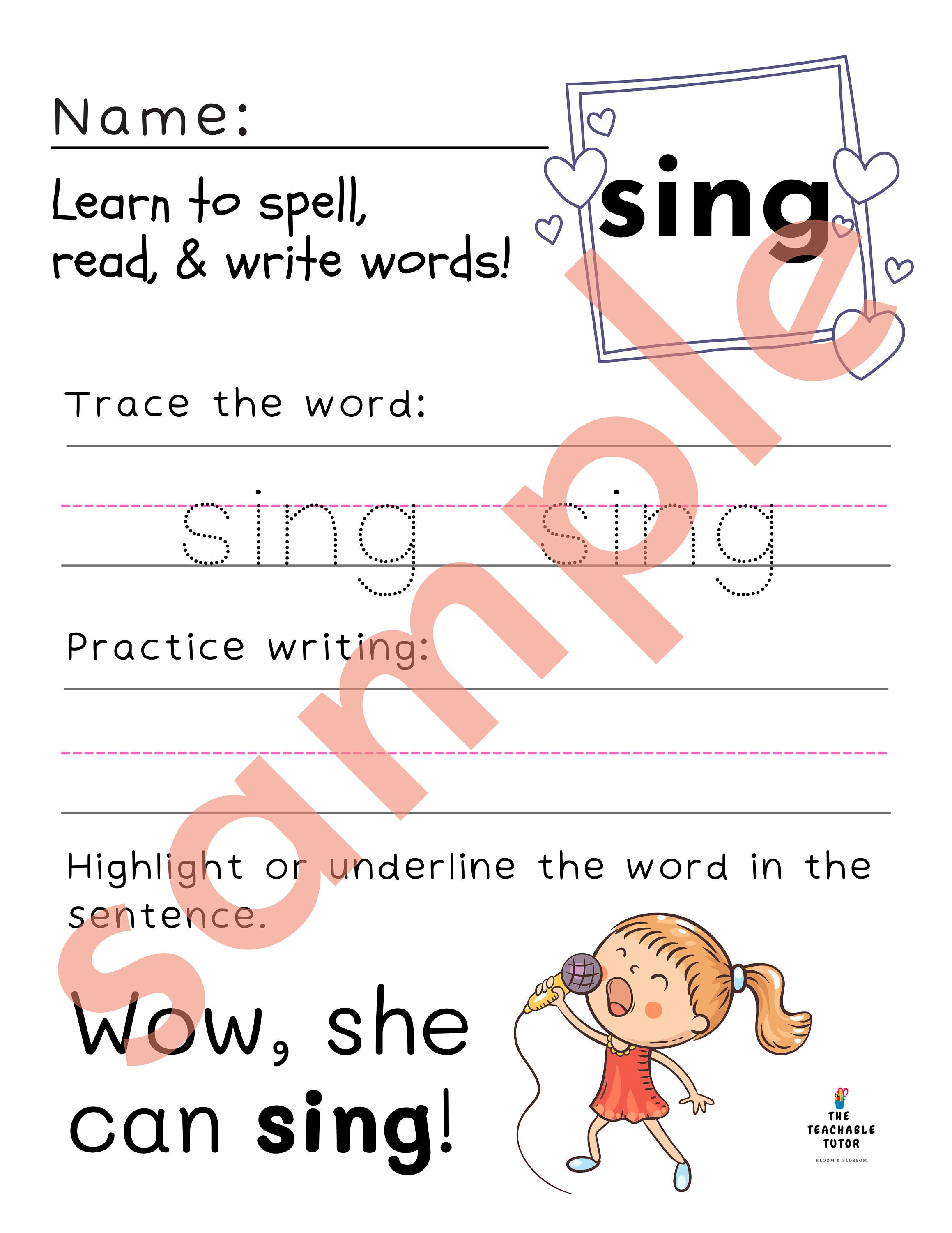 25 More Primary Words for Beginning Readers and Writers - Etsy