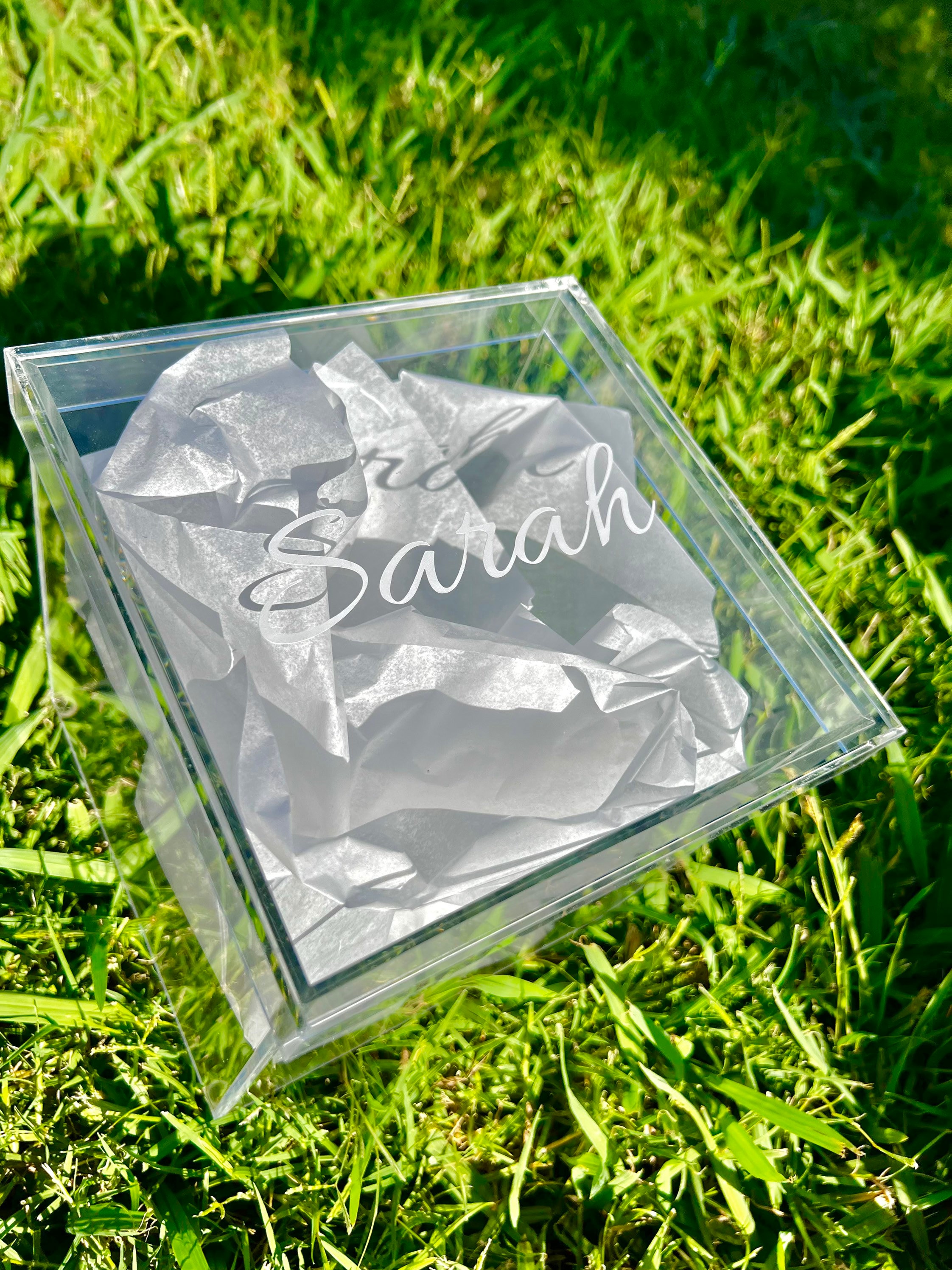 Personalized Acrylic Gift Boxes Bridesmaid Proposal Gift Boxes Bridal ...