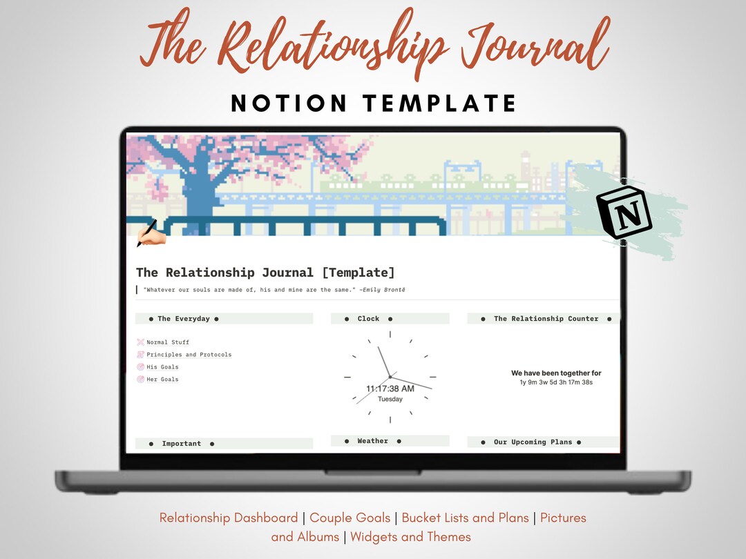 Notion Relationship Journal Nostalgia Theme Notion Planner - Etsy