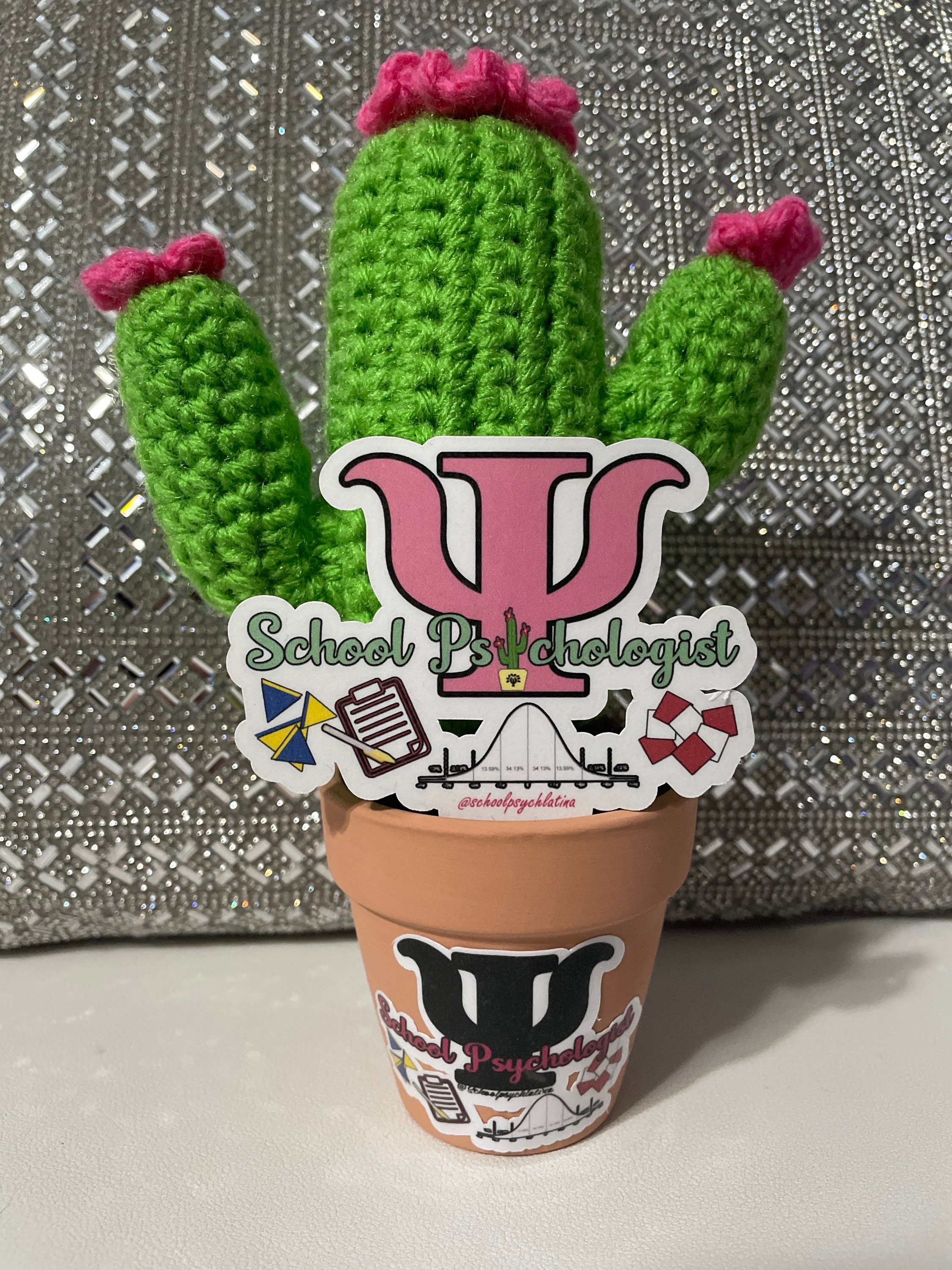 School Psychologist Sticker W/cactus Logo - Etsy