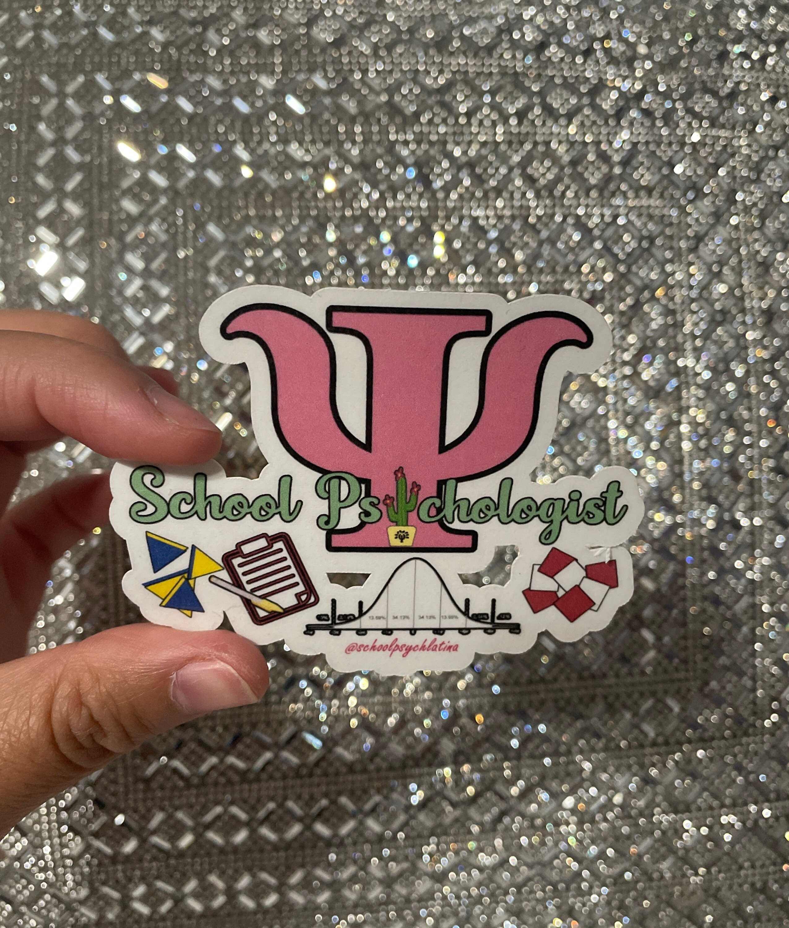 School Psychologist Sticker W/cactus Logo - Etsy