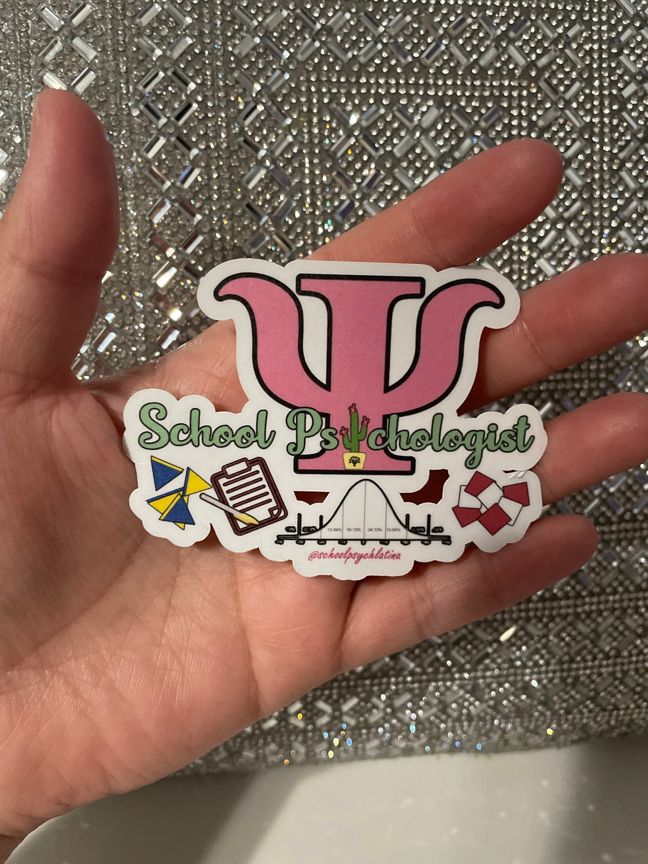 School Psychologist Sticker W/cactus Logo - Etsy