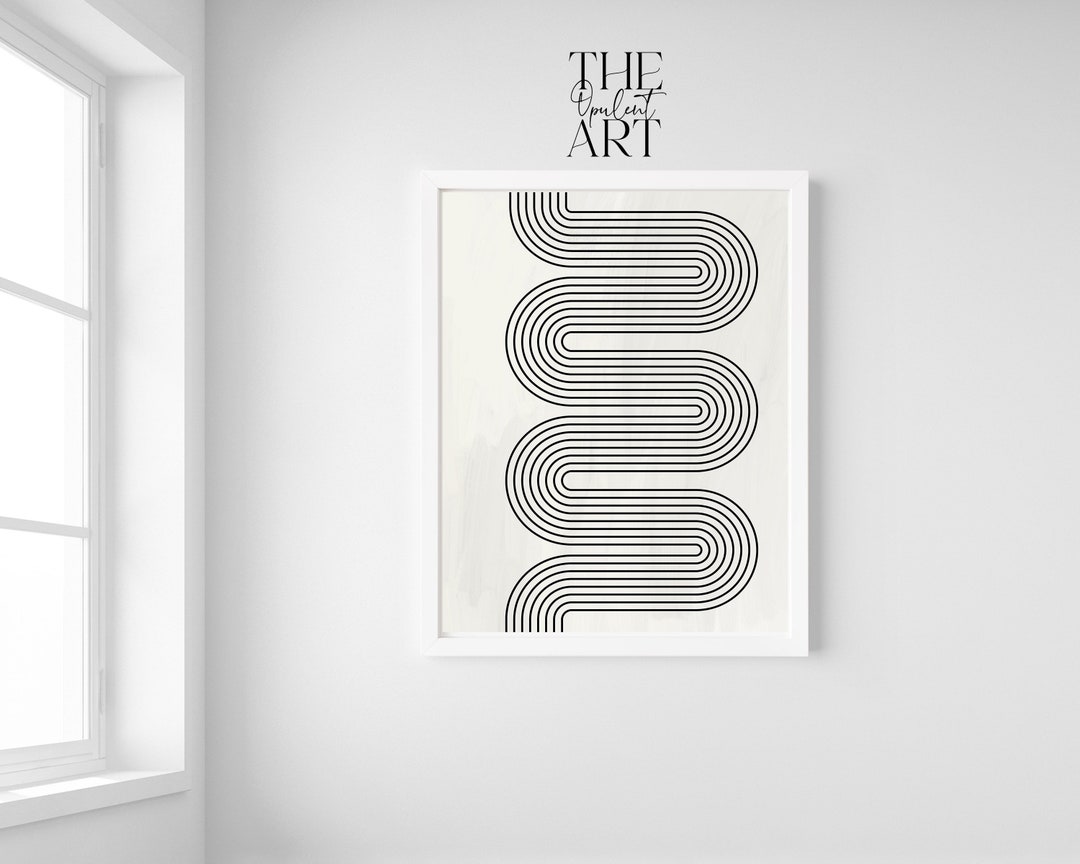 Mid Century Modern Digital Art, Modern Digital Art, Geometric Digital ...