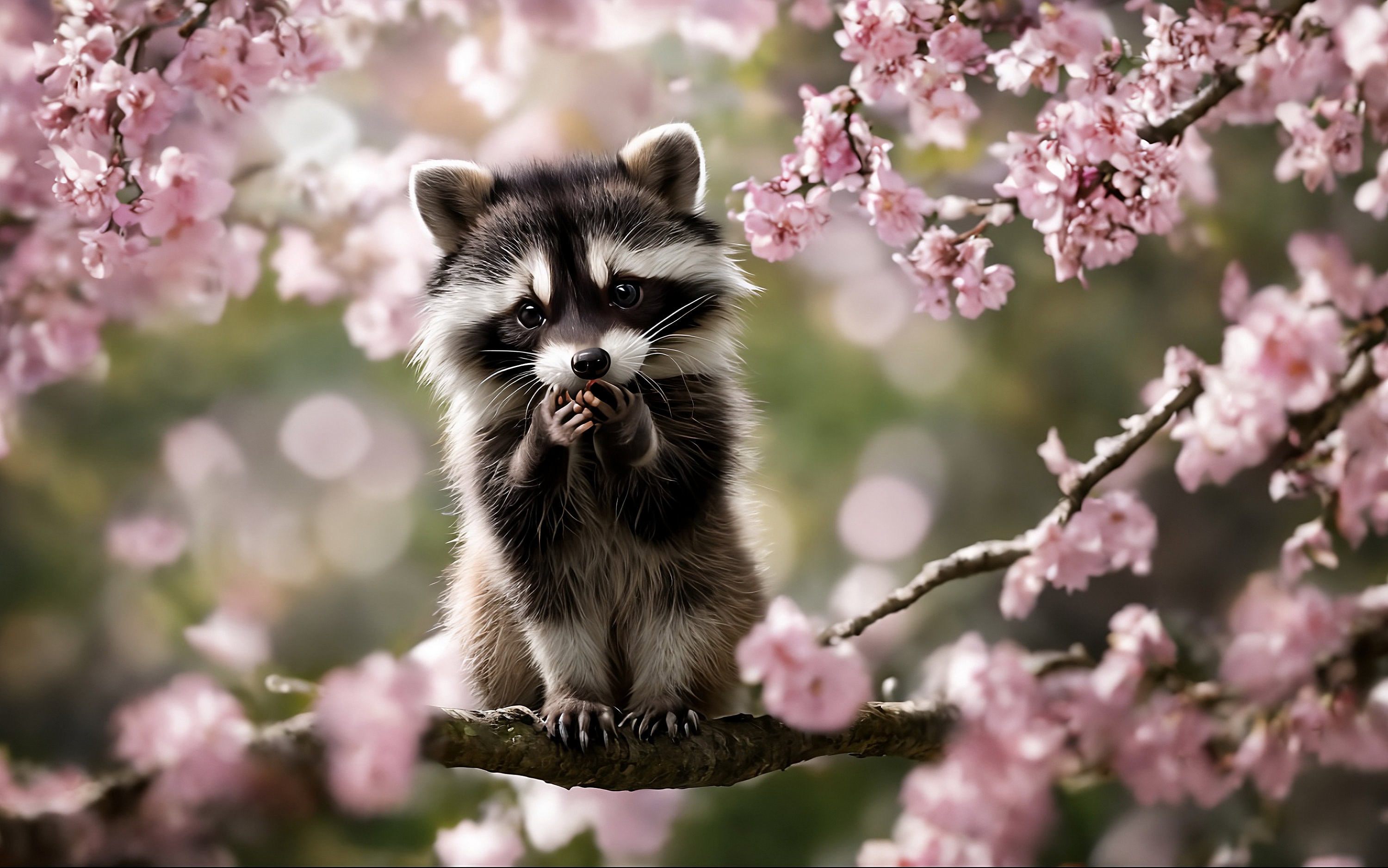 Cute Raccoon Wallpaper