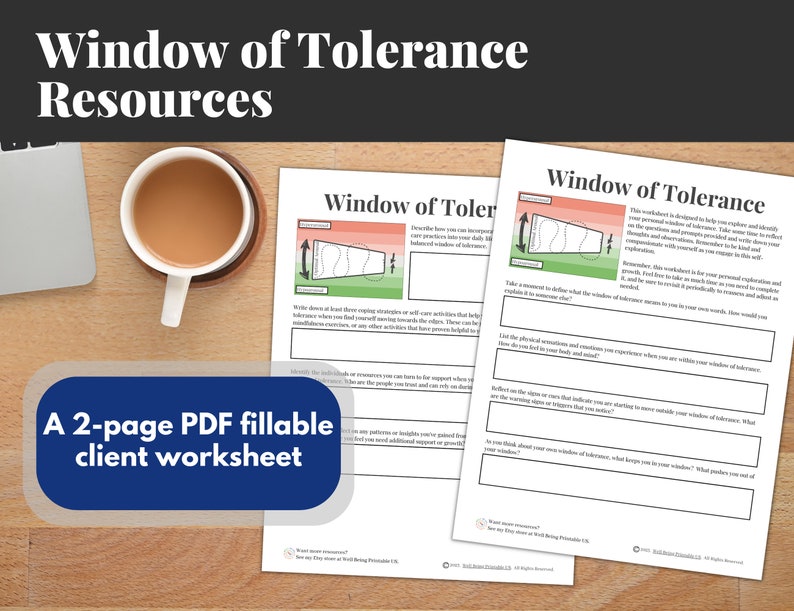 Window of Tolerance Mental Health Resources Mental Health Digital ...