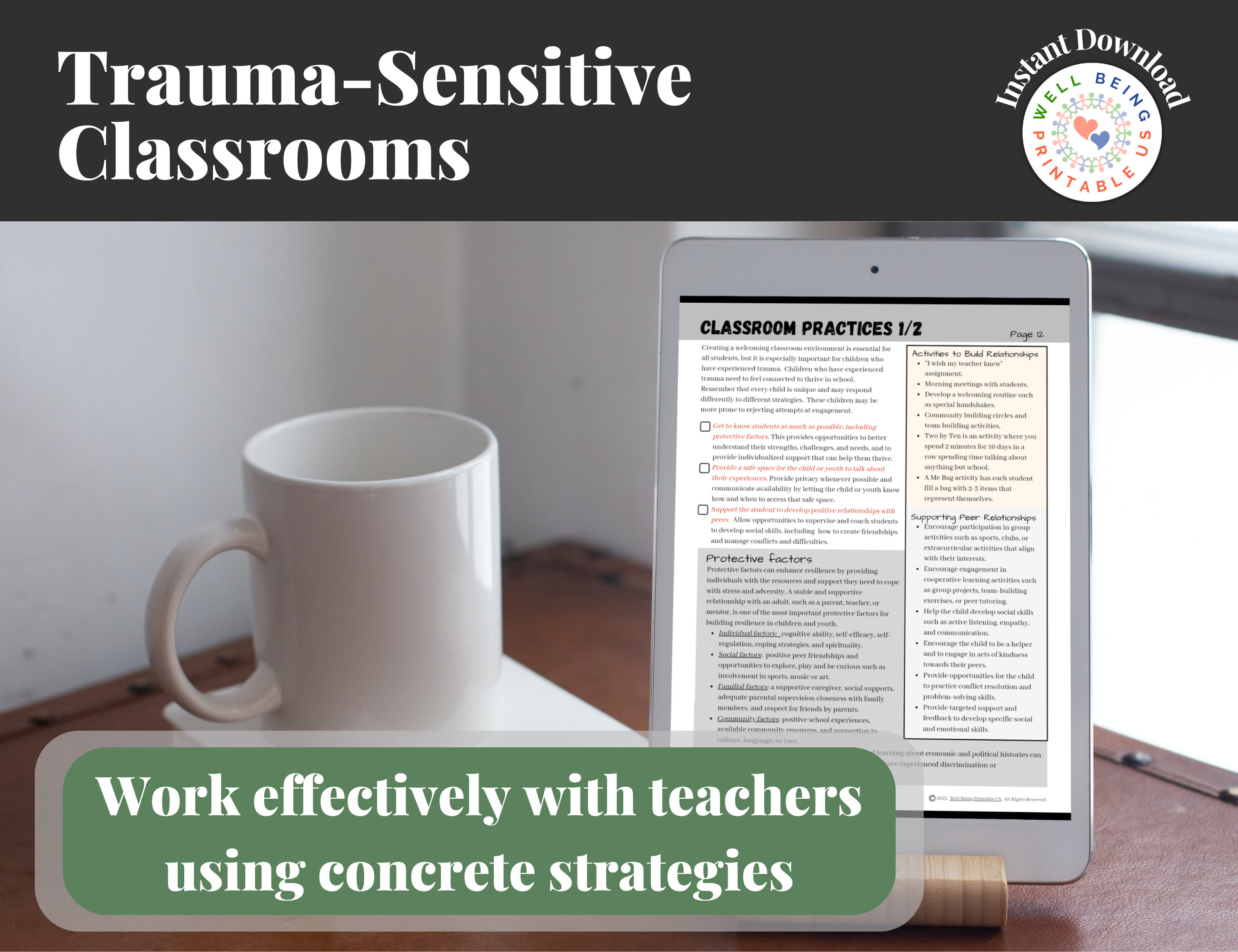 Trauma Informed Classrooms CBT Therapy Tool Mental Health - Etsy