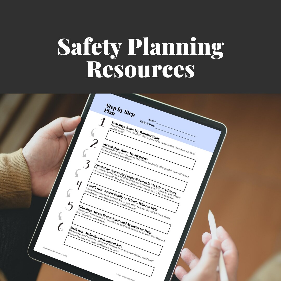 Essential Mental Health Safety Planning Worksheets | Mental Health Digital Downloads | CBT ...