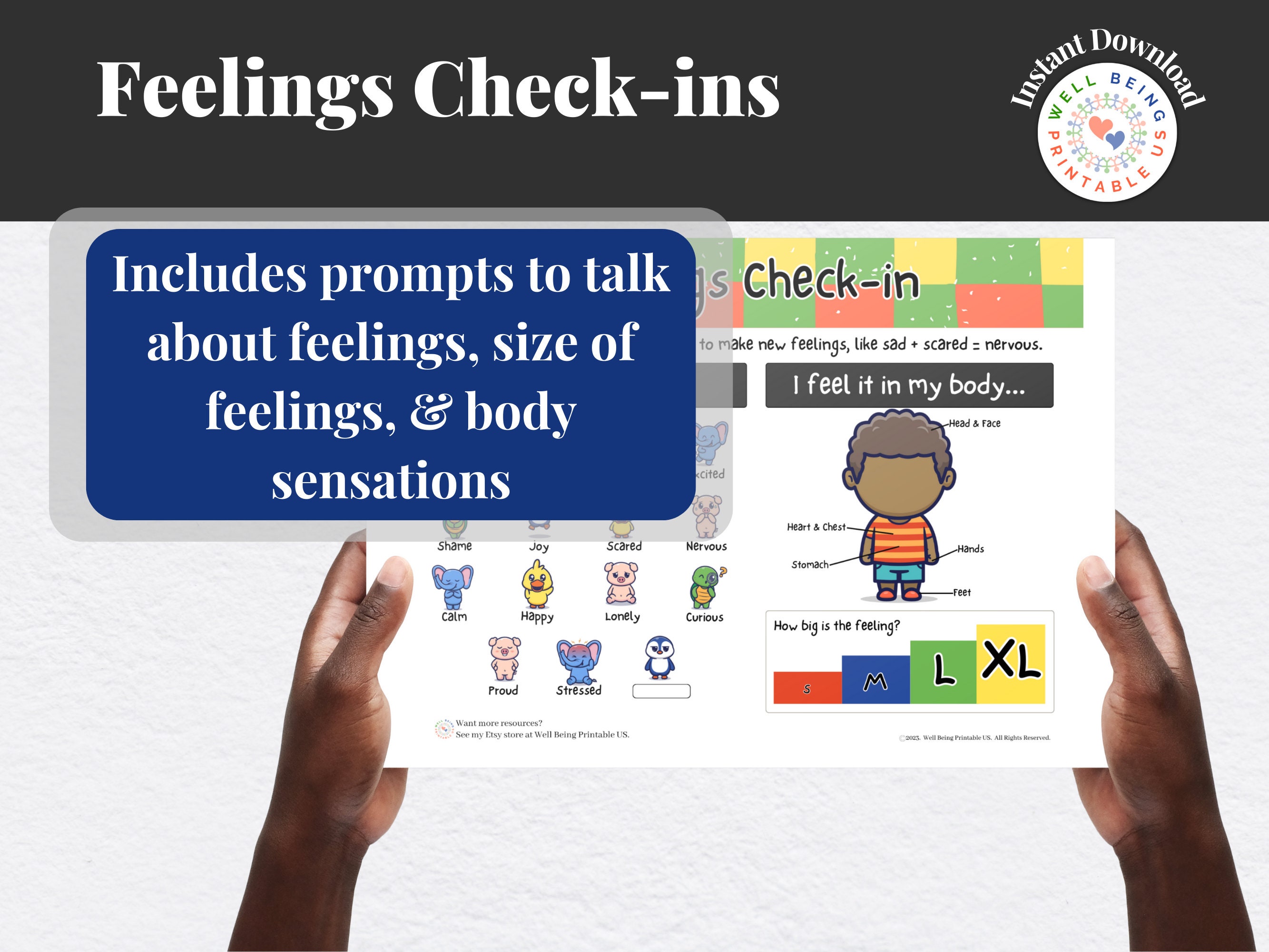 Diverse Feelings Check-in Worksheets for SEL Mental Health - Etsy