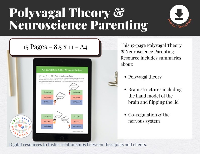 Polyvagal Theory and Neuroscience Parent Therapy Worksheet - Etsy