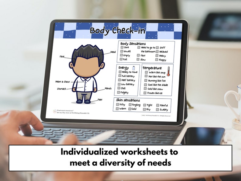 Somatic Therapy Check-in Worksheets | Mental Health Digital Downloads ...