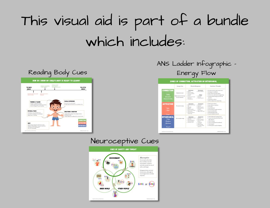 ANS Ladder Infographic Blended States Polyvagal Theory - Etsy