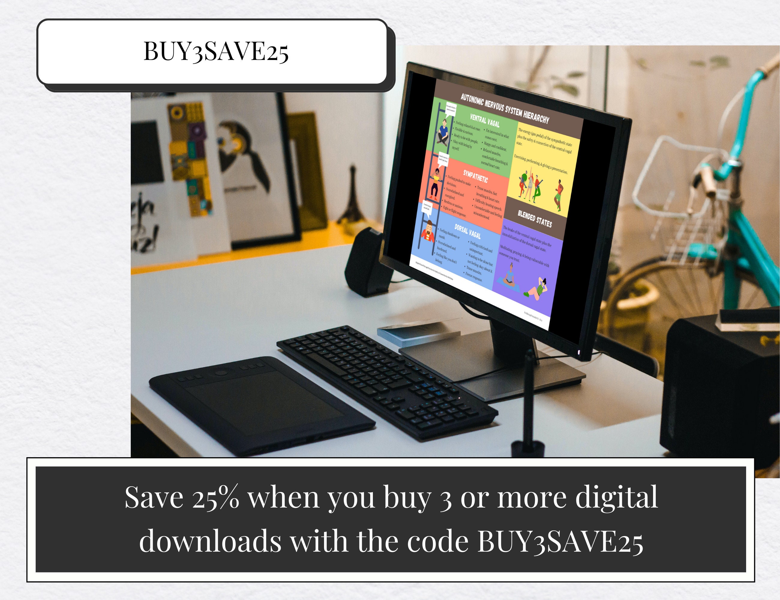 ANS Ladder Infographic Blended States Polyvagal Theory - Etsy Australia