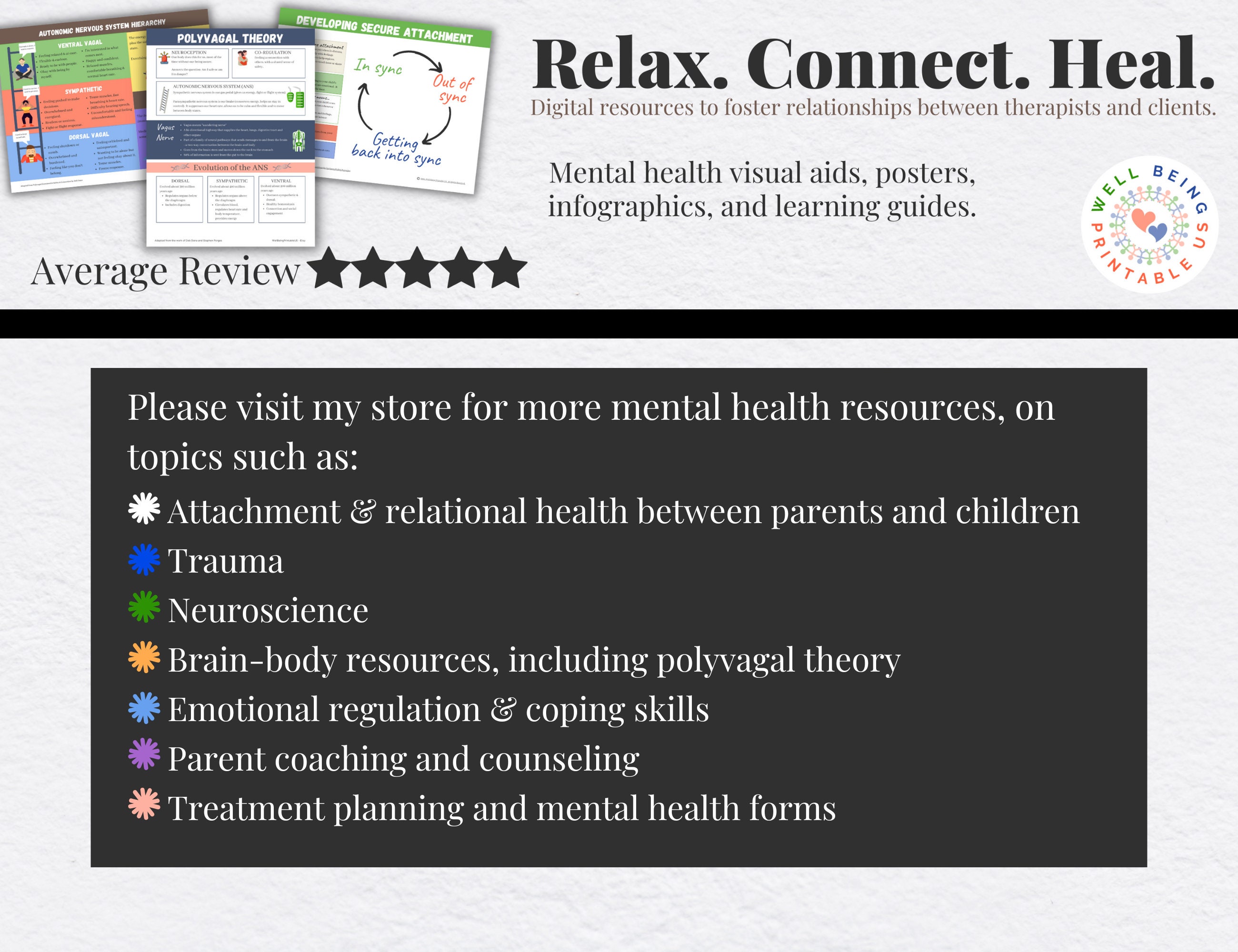 Neuroception Mental Health Worksheet, Polyvagal Theory Printable ...